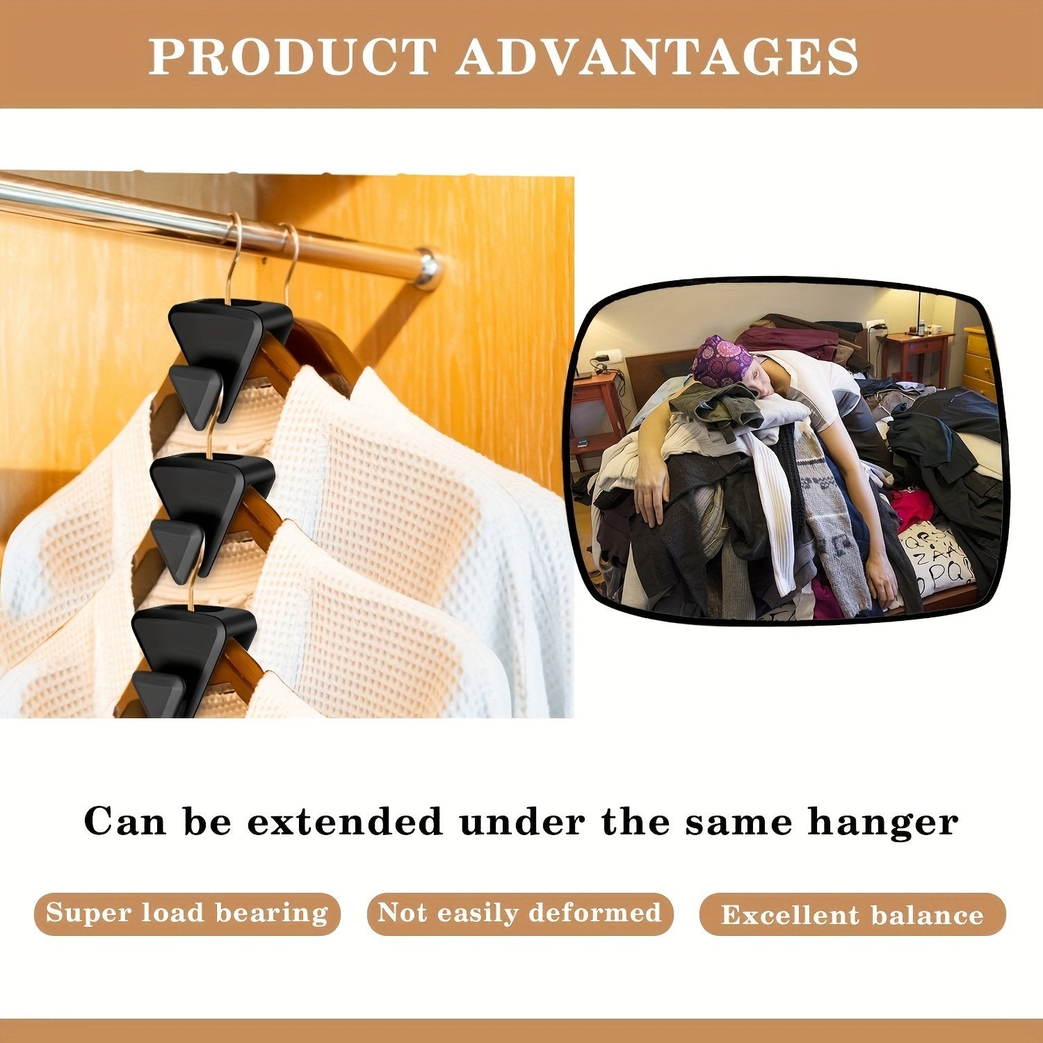 Space Saving Triangle Hanger Hooks (PACK OF 10) – produckpk