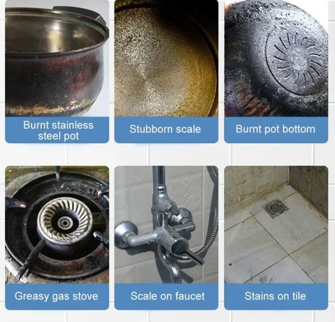 Foam rust remover kitchen all-purpose cleaning powder (PACK OF 2 ...