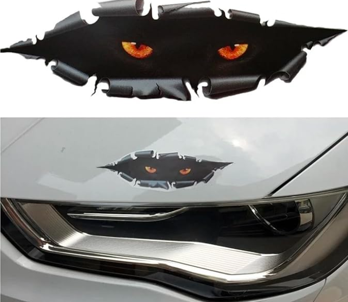 Cat Eyes Peeking Car Stickers – produckpk