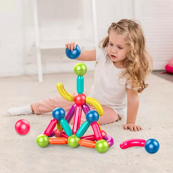 Magnetic Sticks Blocks Game (63 pcs) – produckpk