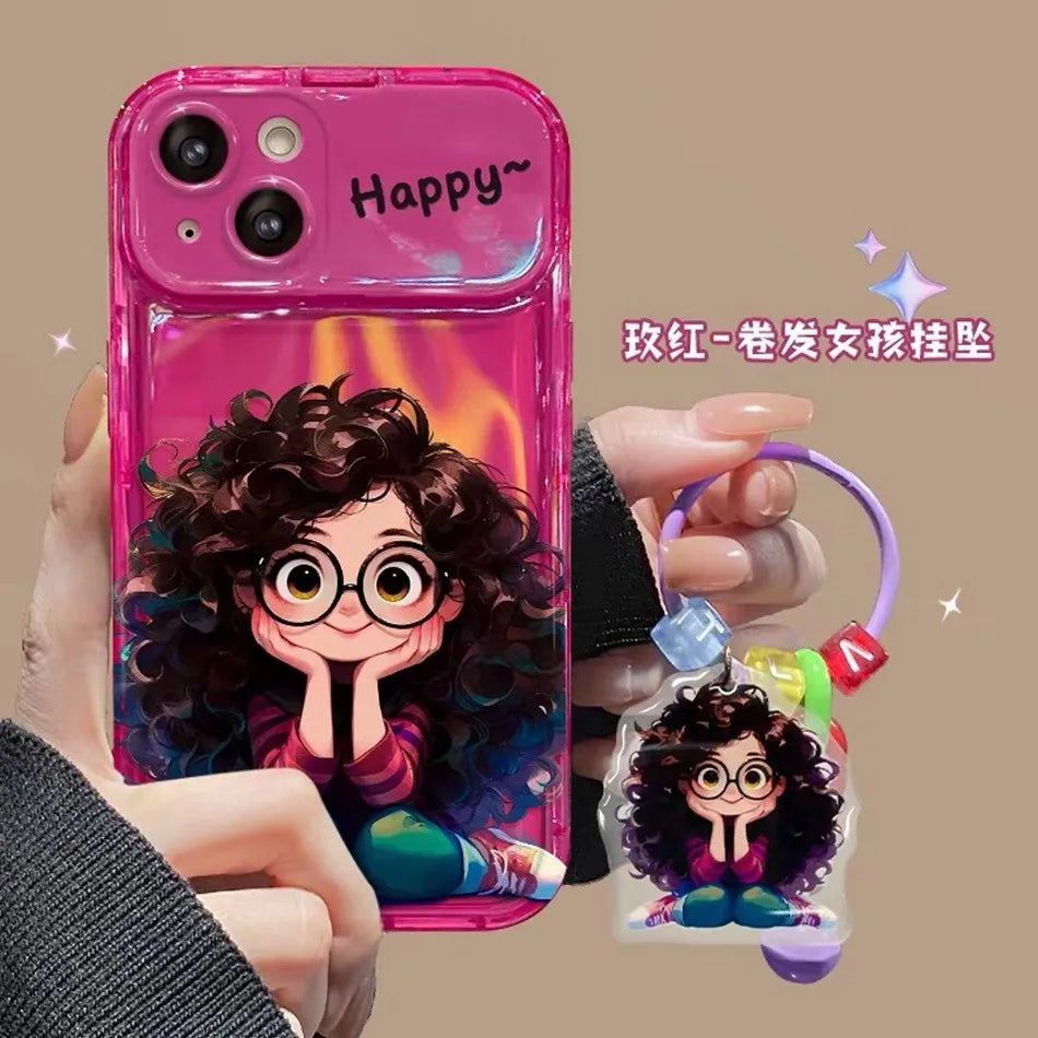 Cute Girl Case with Keychain – produckpk
