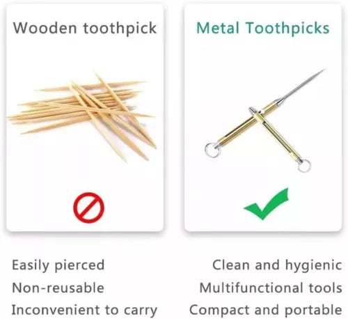 4 in 1 Titanium Toothpick,Metal Toothpick – produckpk